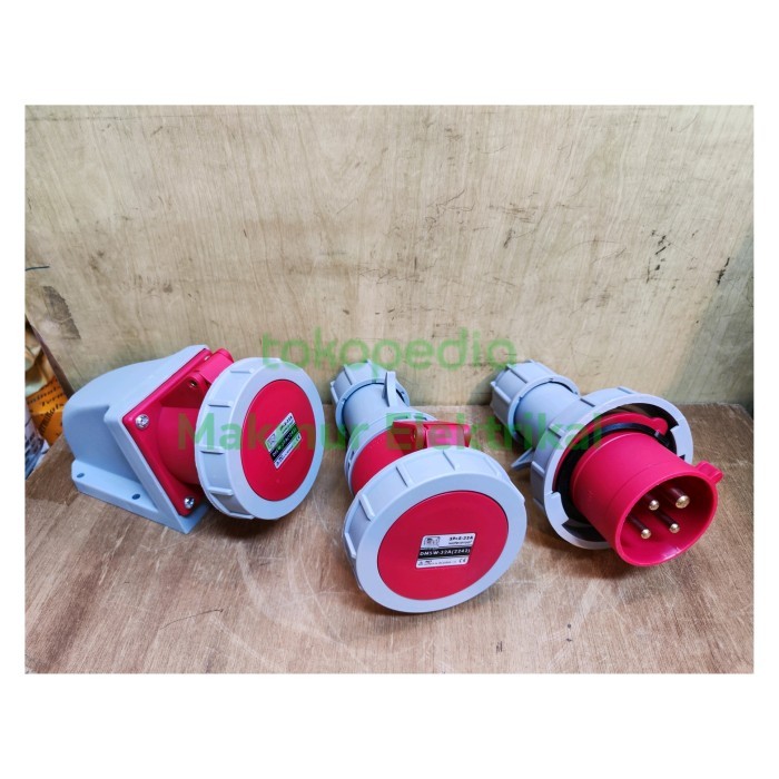 Jual Industrial Plug & Socket for Container 3P+E 4pin 32A IP67 ...