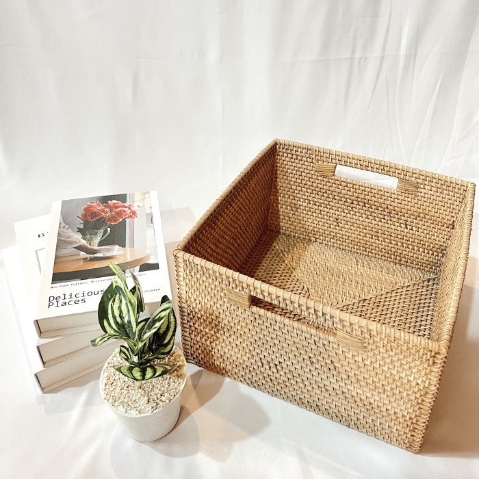 Jual Prihatiwi - Storage Box Rotan Keranjang Kerajinan Tangan Bahan ...