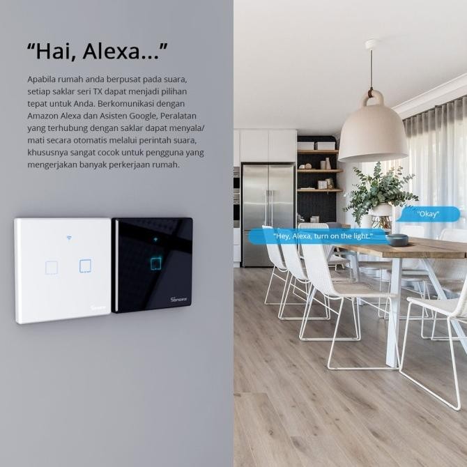 Jual Sonoff Smart Wall Switch Wifi T0Eu2C Saklar Wireless Smart Home ...