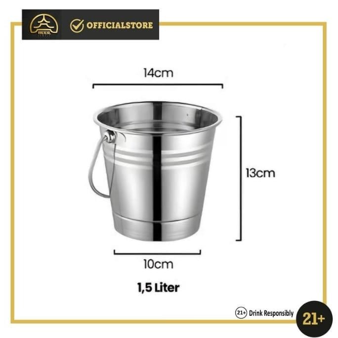 Jual ICE BUCKET EMBER ES BATU STAINLESS MINUMAN BOTOL BIR SOFT DRINK ...