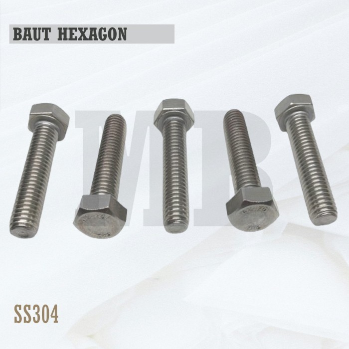 Jual Baut Hex Stainless M5X50 - Baut Hexagon 5X50 / M5 X 50 / 5 X 50 ...