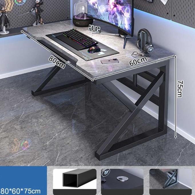 Jual Meja Komputer Gaming Kerja Setup PC Desk Stable Frame with Cable ...