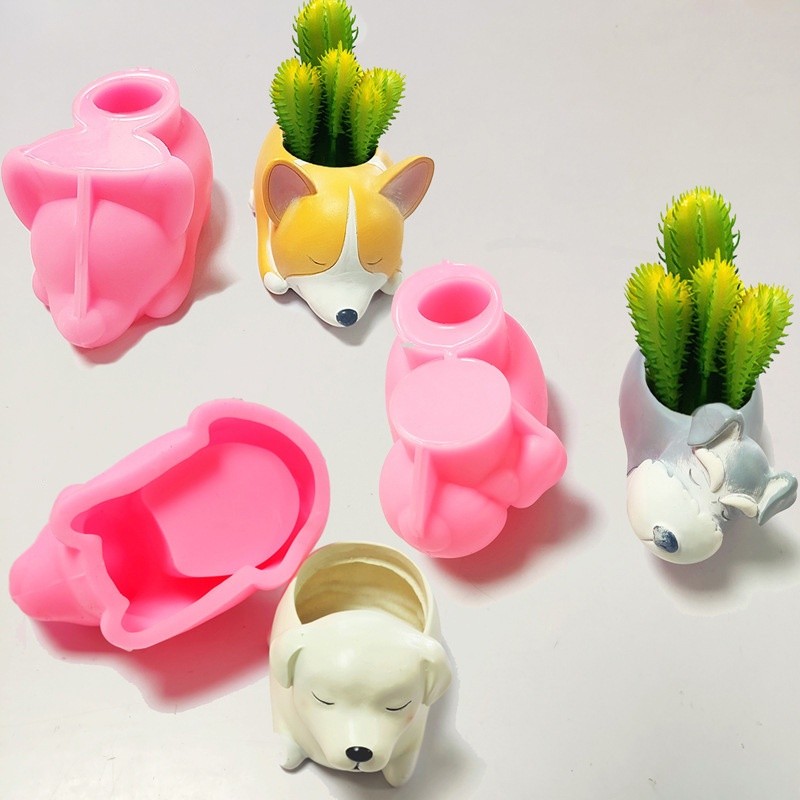 Jual Hewan Bunga Beton Cetakan Silikon Pug Dog Corgi Labrador Pet Pet ...