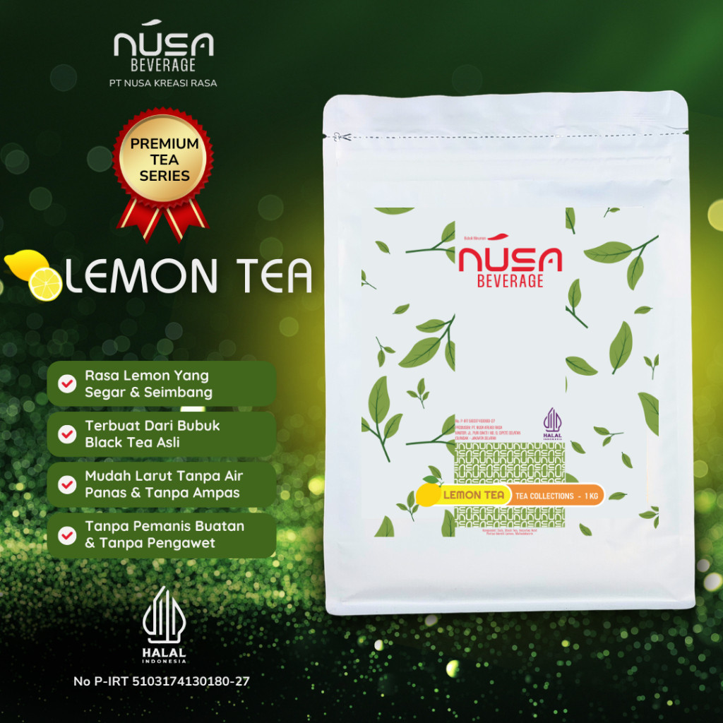 Jual NUSA BEVERAGE Lemon Tea Premix Powder 1Kg Untuk Bisnis Coffee Shop ...