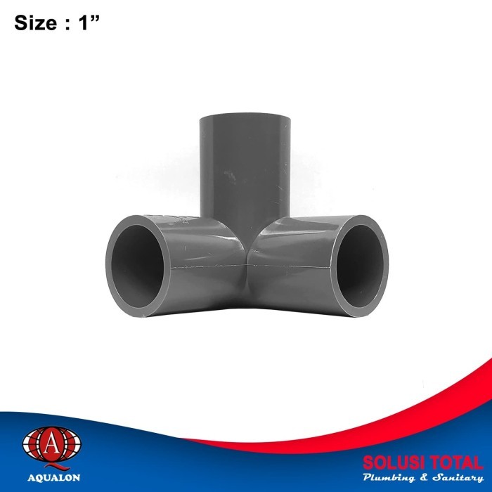Jual Tee Elbow 90 / Tee 3 way Ukuran 1" AQUALON HIDROPONIK Abu-Abu ...