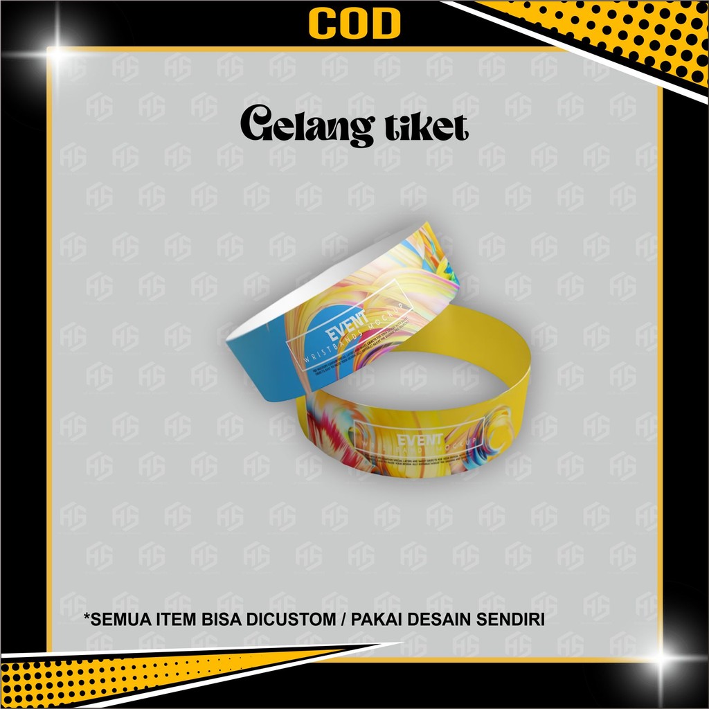 Jual Custom Print Gelang Tiket/Tiket Konser/Wristband Konser/Event ...