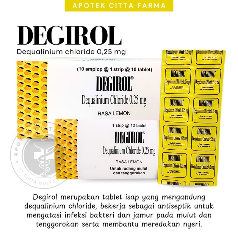 Jual DEGIROL Tablet Isap Per 1 Strip Isi 10 Tablet - Obat Sakit Tenggorokan dan Rongga Mulut ...