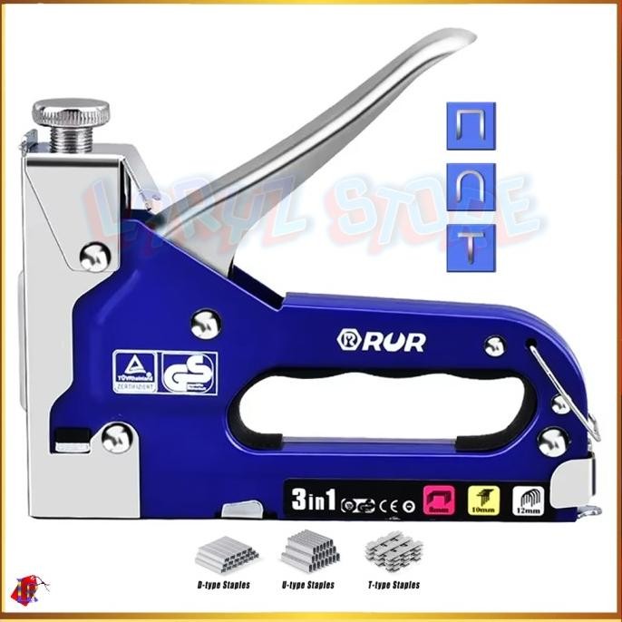 Jual Staple Gun Staples Tembak Stapler Jok Motor Sofa Besi Dekor 3 In 1 ...