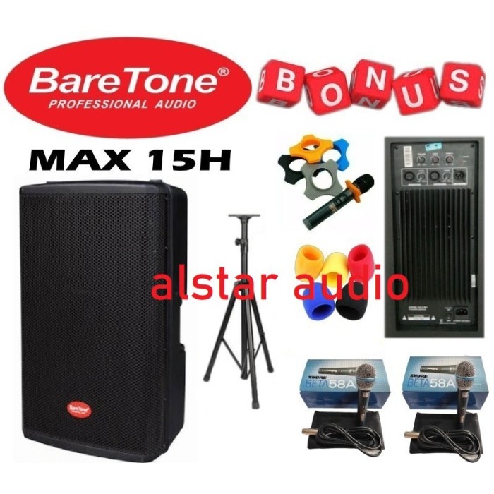 Jual Speaker Aktif Baretone MAX 15H ( 15 inch ) 800 Watt Original Harga1PCS | Shopee Indonesia