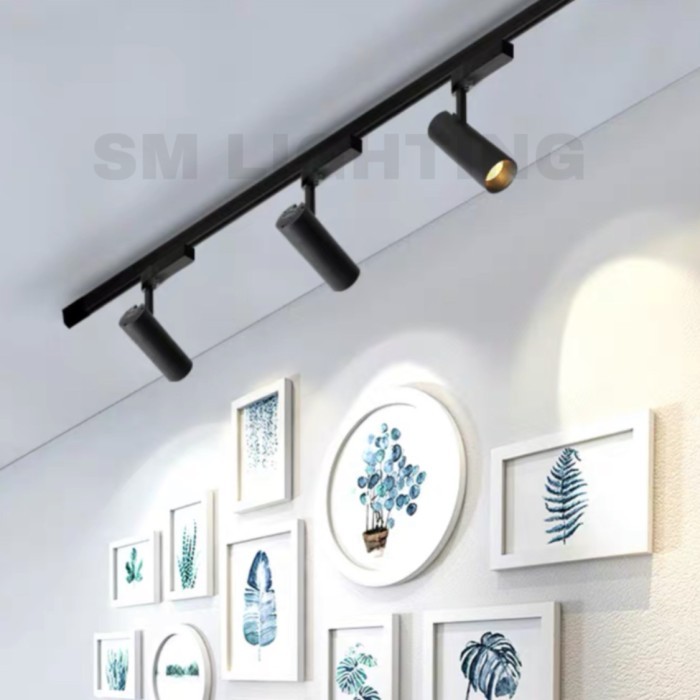 Jual Lampu plafon rel sorot dekorasi ruang rumahy dapur mini bar (Hitam ...