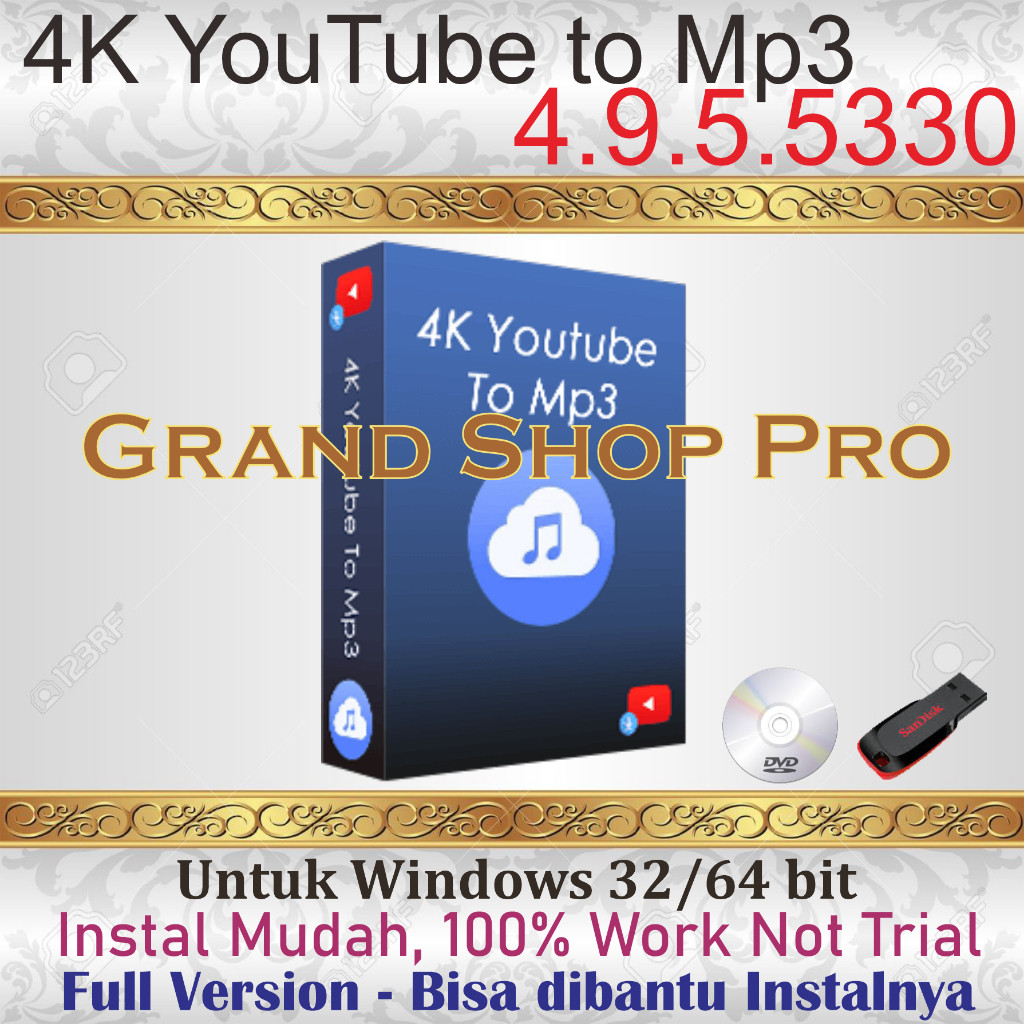 Jual 4K YouTube to MP3 (Full Version, Not Trial) | Shopee Indonesia