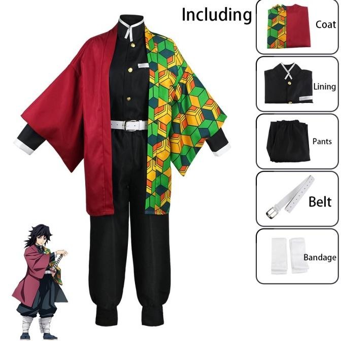 Jual Kostum Demon Slayer Lengkap Cosplay Anime Costume Tanjiro Giyu ...