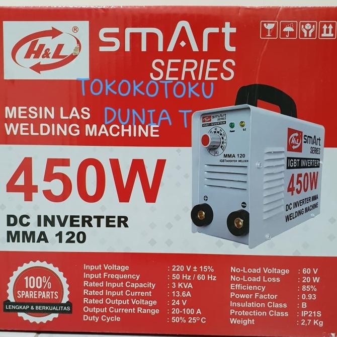 Jual Mesin Las Listrik 450W Inverter Las Merk H&L 120A | Shopee Indonesia