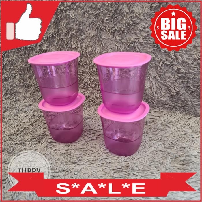 Jual KULITAS TERBAIK- Tupperware Crystalline Low Glass (4) UNGU ...
