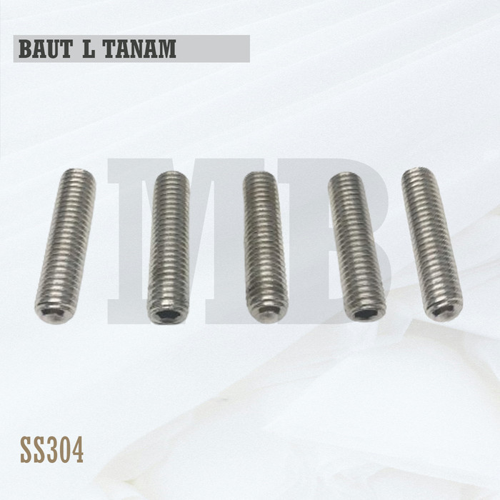 Jual Baut L Tanam M6X35 / L Set 6X35 / Baut Tanam L M6 X 35 / L Set 6 X 35 - Socket Set Screw ...