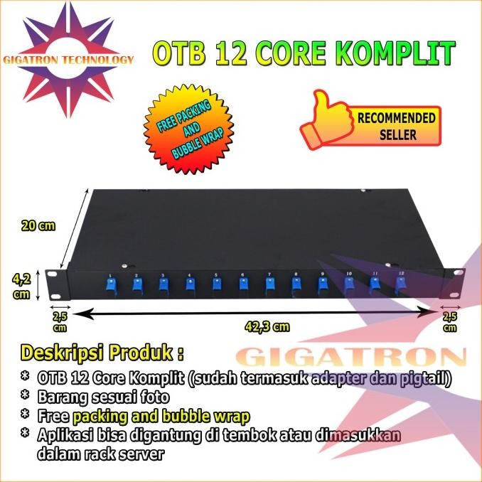 Jual OTB 12 Core OTB Rack Fiber Optik 12 Core SC UPC ODF FTTH Rack ...