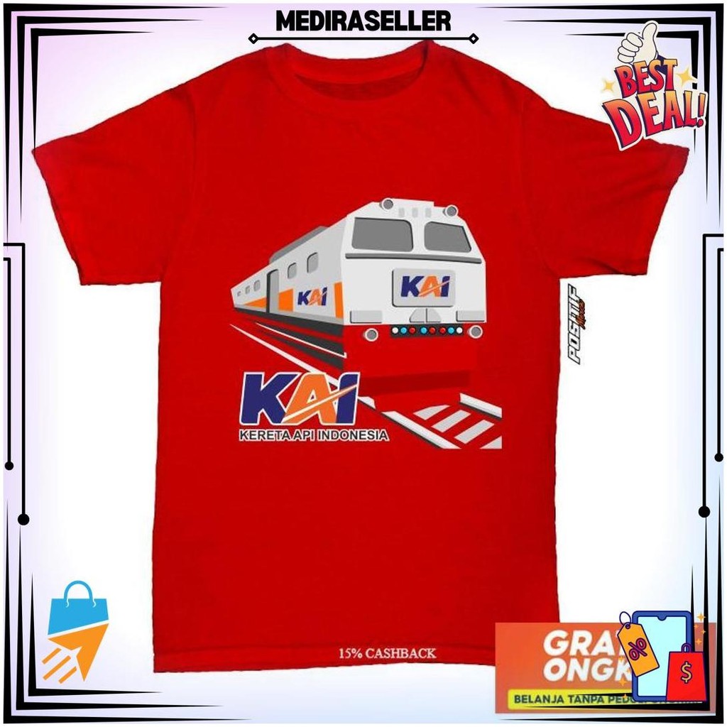 Jual Baju Kaos Anak Kereta Api Kai Laki Perempuan Positif Merch Bg ...