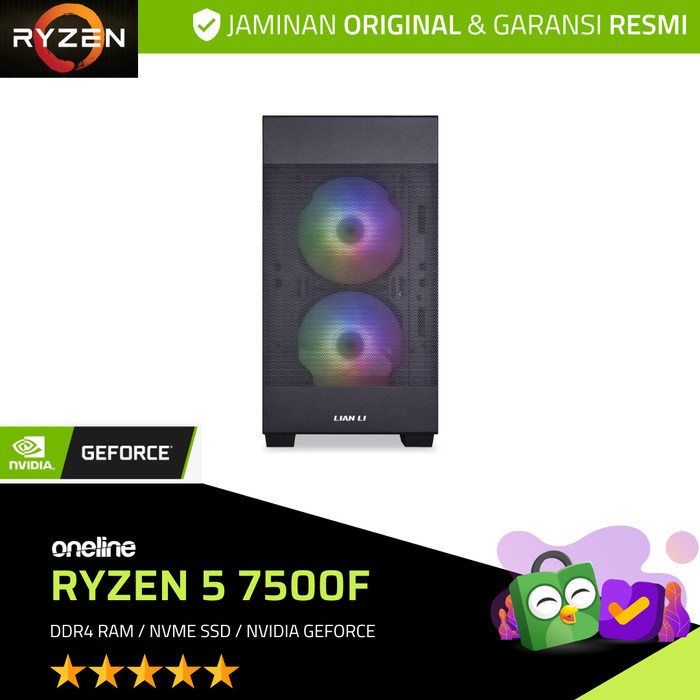 Jual PC Rakitan Gaming Design AMD Ryzen 5 7500F / DDR5 RAM / 500GB SSD / NVIDIA GeForce RTX 4000 ...