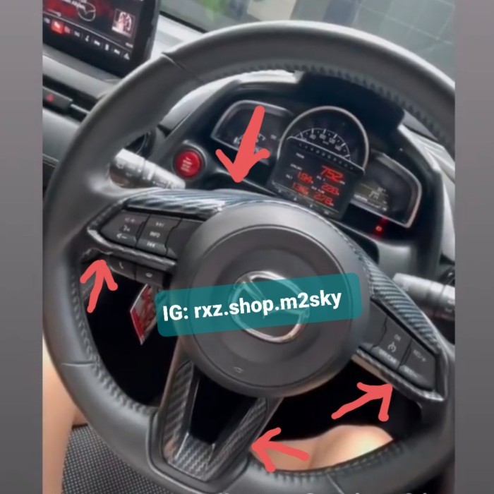 Jual Terpopuler Mazda Steering Wheel Carbon Cover Panel 2 3 Bm 6 Cx3 ...