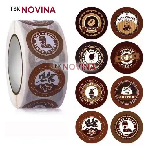 Jual STIKER KOPI COFFEE / Stiker Thank You / Label Segel Thank You (10 ...