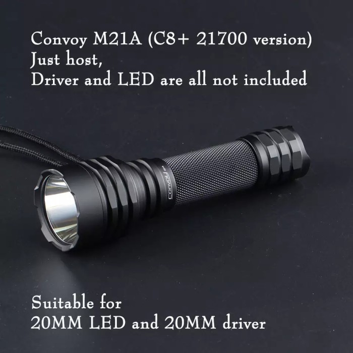 Jual CONVOY M21A HOST BODY SENTER LED C8+ 21700 BLACK HITAM | Shopee ...
