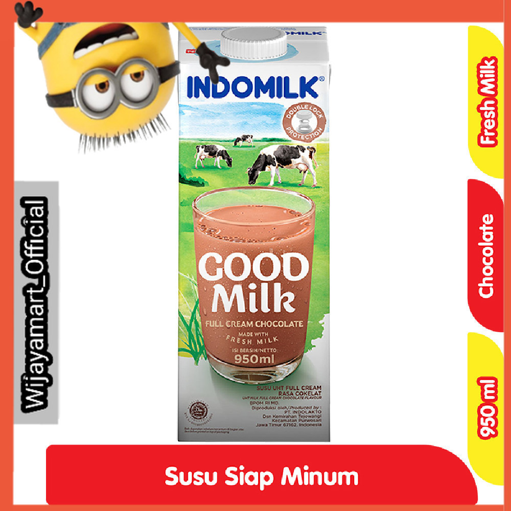 Jual Indomilk Susu UHT Full Cream Cokelat Kotak 950 ml | Shopee Indonesia