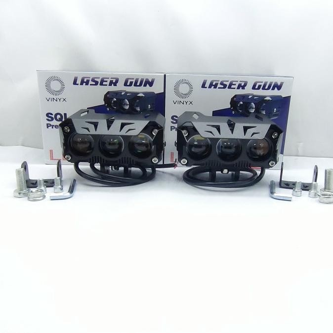 Jual Lampu Sorot Tembak Laser Gun SQL 3 Mata 60 Watt Nyala Putih Putih ...