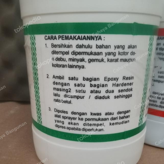 Jual Lem Epoxy Resin Poxy Sk 2 Dua Komponen Perekat Beton Batu Kerak ...