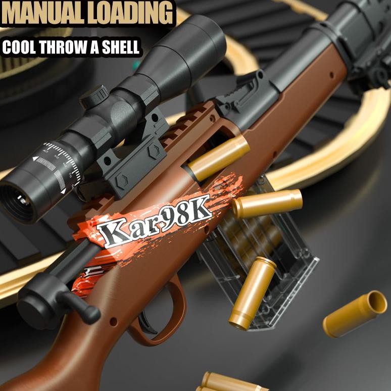 Jual 98K Simulasi Shell Melempar Soft Bullet Gun Toy Gun Model Pistol Simulasi Awm 98K Toy Gun ...