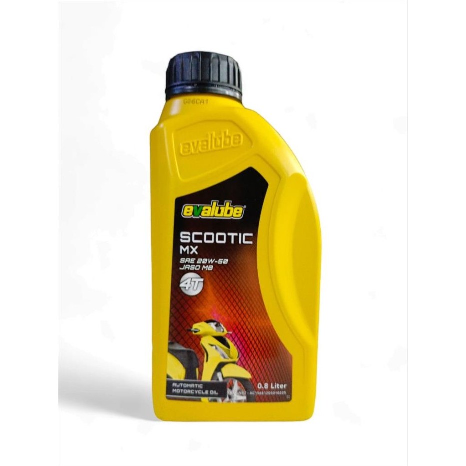 Jual Oli Mesin Motor Matic Scooter Evalube Scootic MX 20W-50 MB 0.8L ...