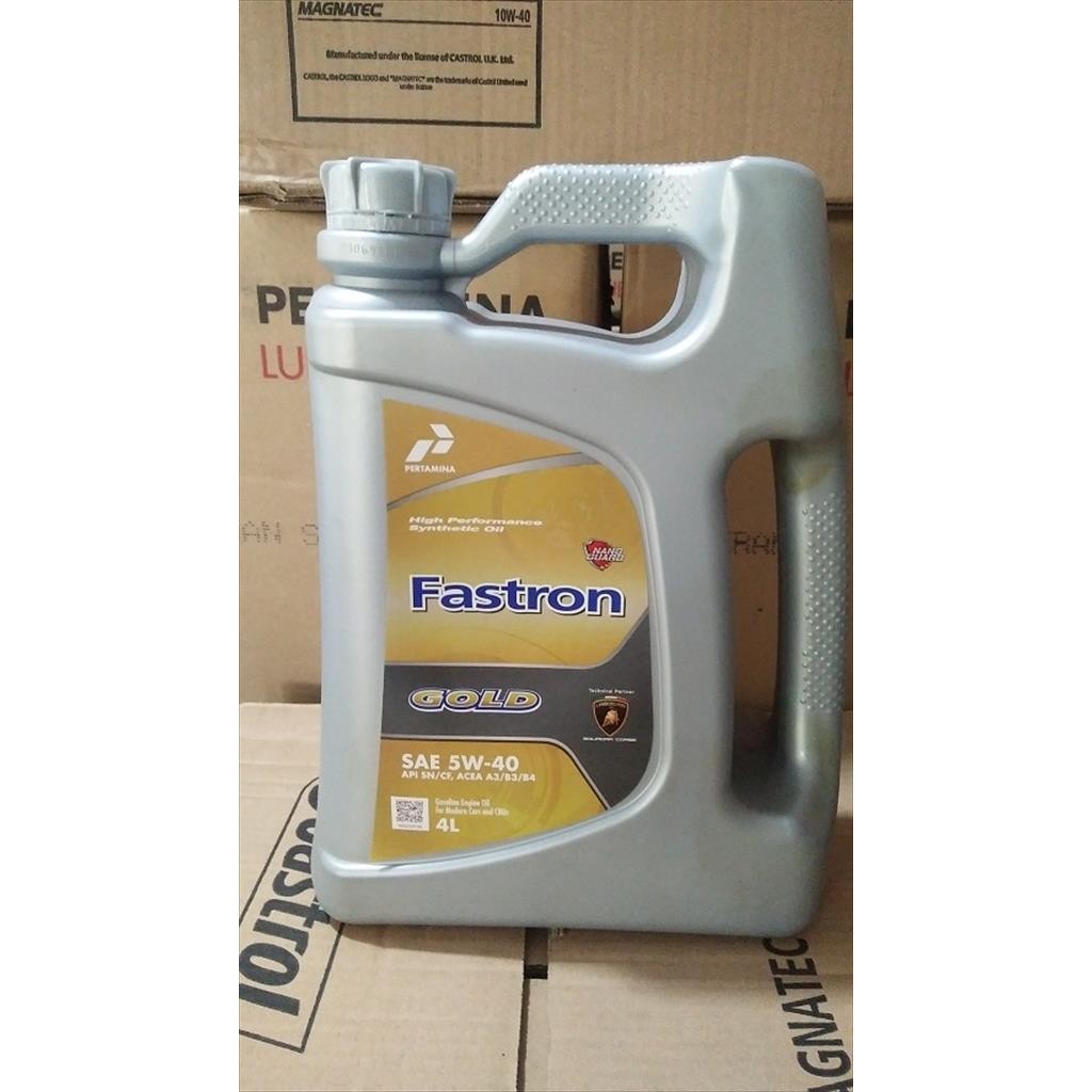 Jual Oli Mesin Mobil Fastron Gold 5W-40 SN CF Asli Pertamina 4 liter ...