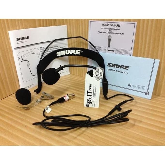 Jual Mic Headset SHURE WH-20 / WH 20 / WH20 Shure Mic Headbeand ...