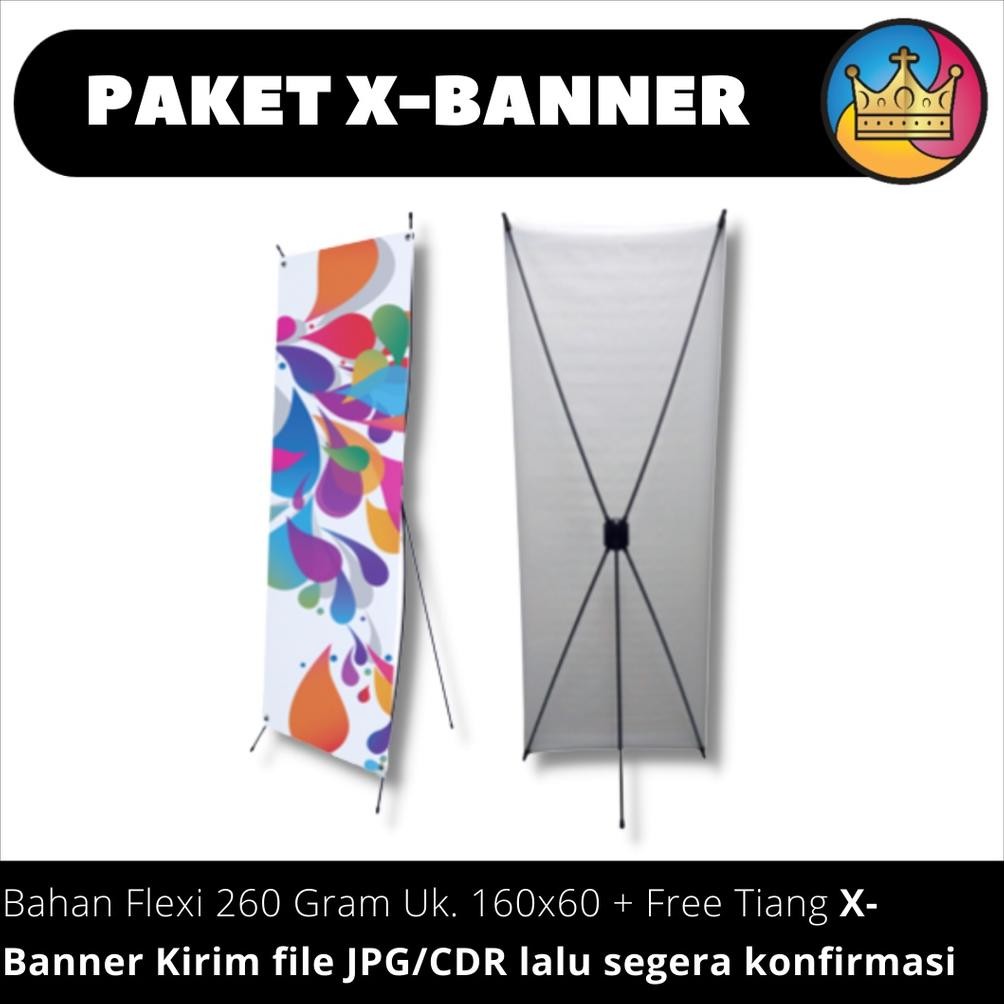 Jual READYYY>> PAKET X-BANNER XBANNER X BANNER PRINT SPANDUK FLEXI KORCIN LUSTER ALBATROS PLUS ...