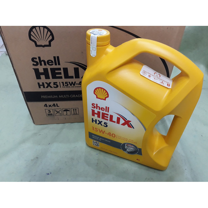 Jual Oli Hx5 Shell Helix 15W-40 4Liter Khusus Antar Via Gosend Grab ...