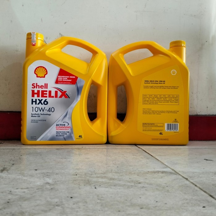 Jual Oli Mesin Shell Helix Hx6 Sae 10W-40 Api Sn Plus Kemasan 4 Liter ...