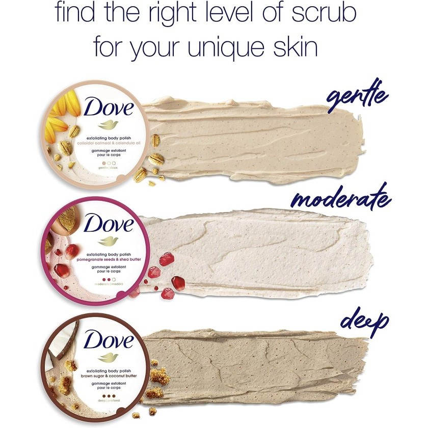 Jual Dove Exfoliating Body Polish Body Scrub 298gr | Shopee Indonesia