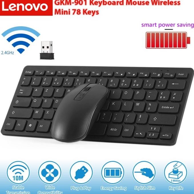 Jual KEYBOARD & MOUSE WIRELESS COMBO 2.4G GKM901 KEYBOARD MOUSE DELL ...