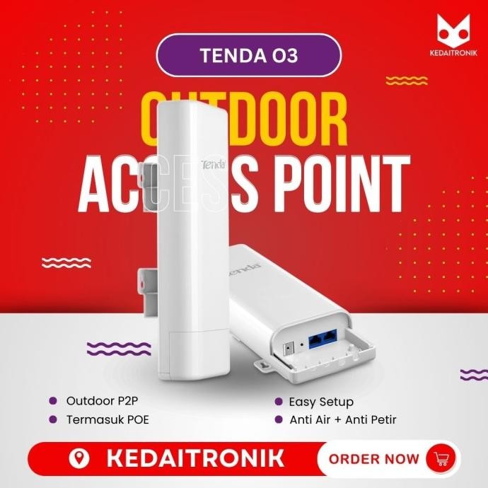 Jual TENDA O3 Outdoor AP Access Point To Point 2.4Ghz CPE Router ...