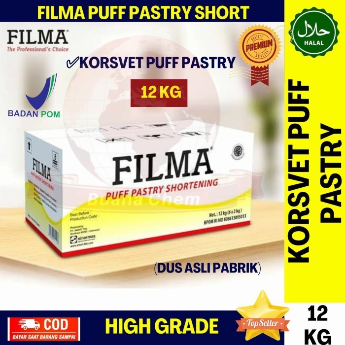 Jual Korsvet Filma Puff Pastry 12 KG DUS / Mentega Filma Margarin ...