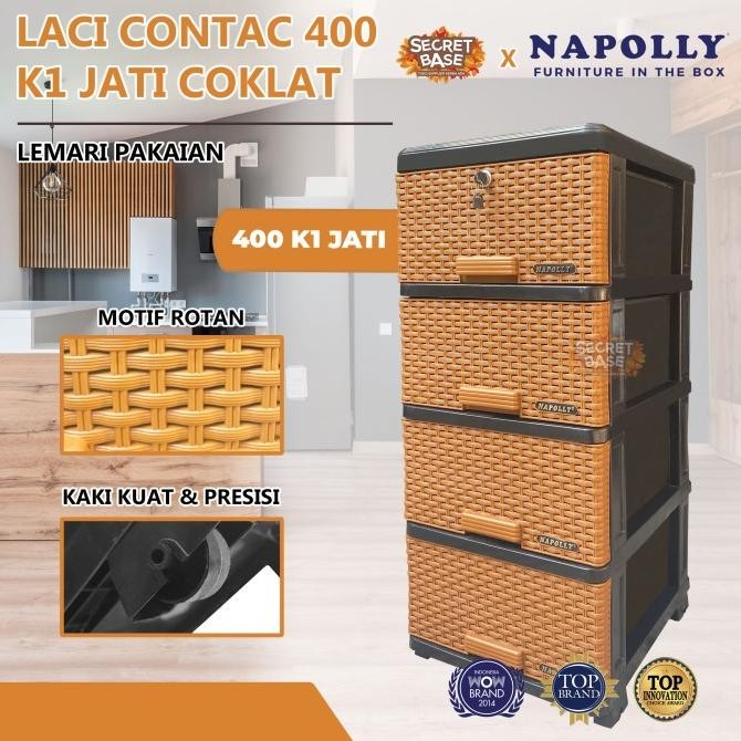 Jual NAPOLLY LACI CONTAC 400 K1 - Laci Plastik Susun / Lemari Pakaian ...