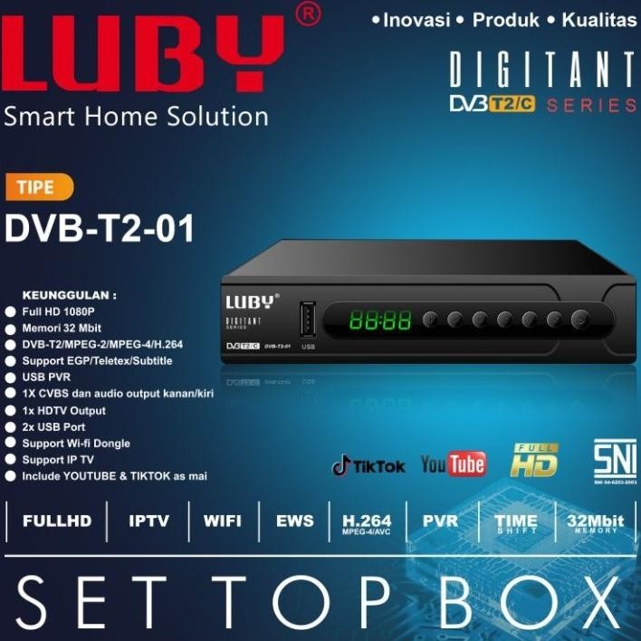 Jual Set Top Box Luby Receiver TV STB Digital DVBT2-01 Full HD SNI | Shopee Indonesia