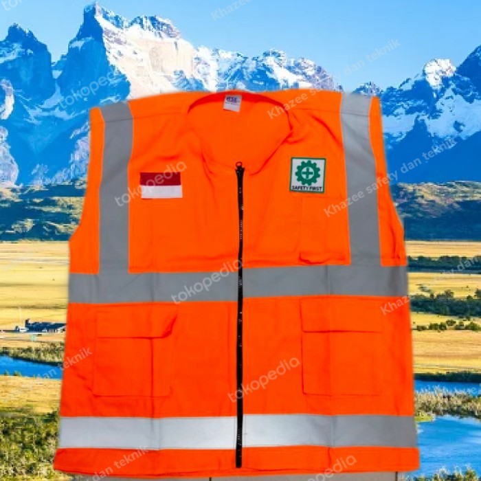 Jual rompi safety drill logo k3 / rompi proyek American drill / rompi ...