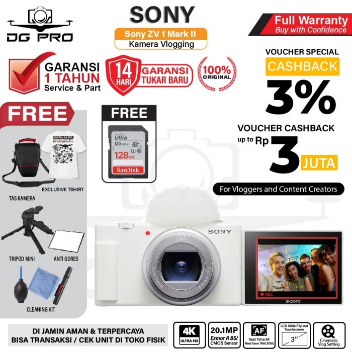 Jual Sony ZV1 II Vlogging Camera ZV-1 Mark 2 Sony Z V1 2 ZV1II Resmi ...