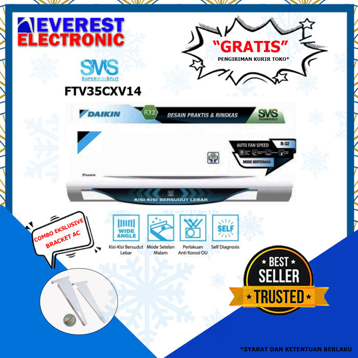 Jual AC DAIKIN STANDART THAILAND FTC25NV FTC 25 NV 1PK | Shopee Indonesia