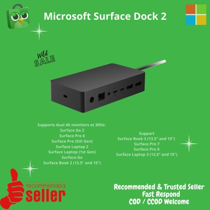 Jual Surface Dock 2 Docking Surface Pro Go Laptop Book | Shopee Indonesia