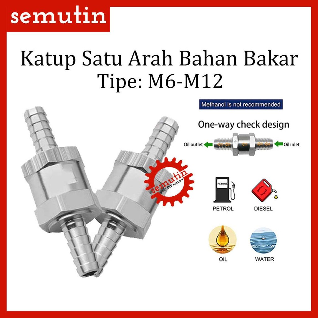 Jual Satu Katup Arah Bahan Bakar 6-12mm AH94 SM / Check Valve One Way ...