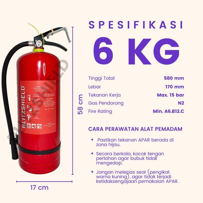 Jual APAR 6 Kg ABC Dry Powder / Alat Pemadam Api Ringan / Fire Extinguisher | Shopee Indonesia