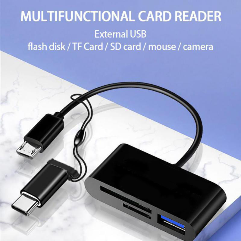Jual THLE TF Card Reader 4in1 SD OTG Micro with USB Type C - THR4 ...