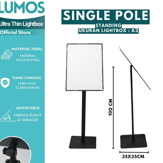 Jual BEBAS ONGKIR - Single Pole Standing Poster Ultra Thin Light Box ...
