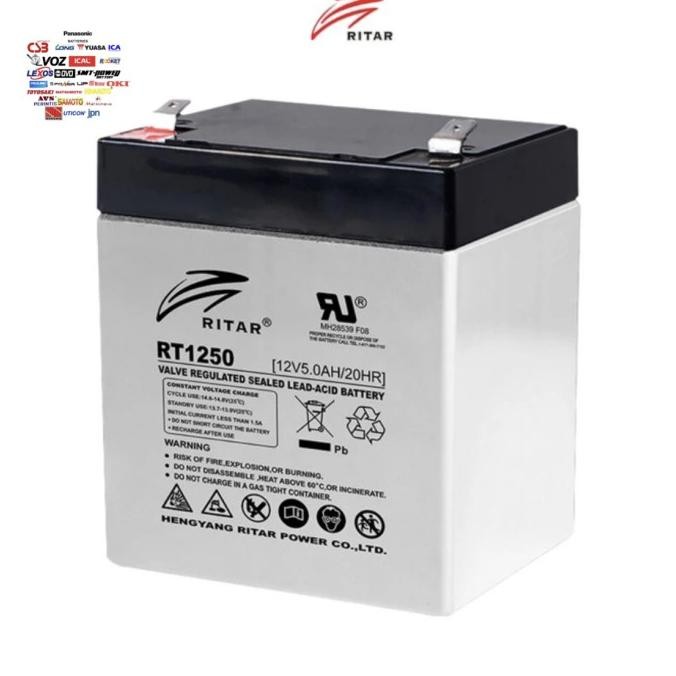 Jual Aki Baterai Ritar Power RT1250 CSB HR1221W Long WP5-12 12V 5Ah ...